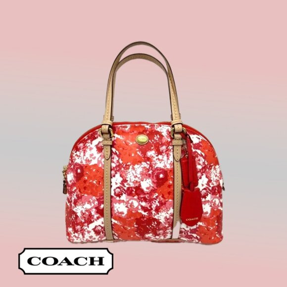 Coach | Bags | Coach Peyton Floral Cora Dome Satchel | Poshmark